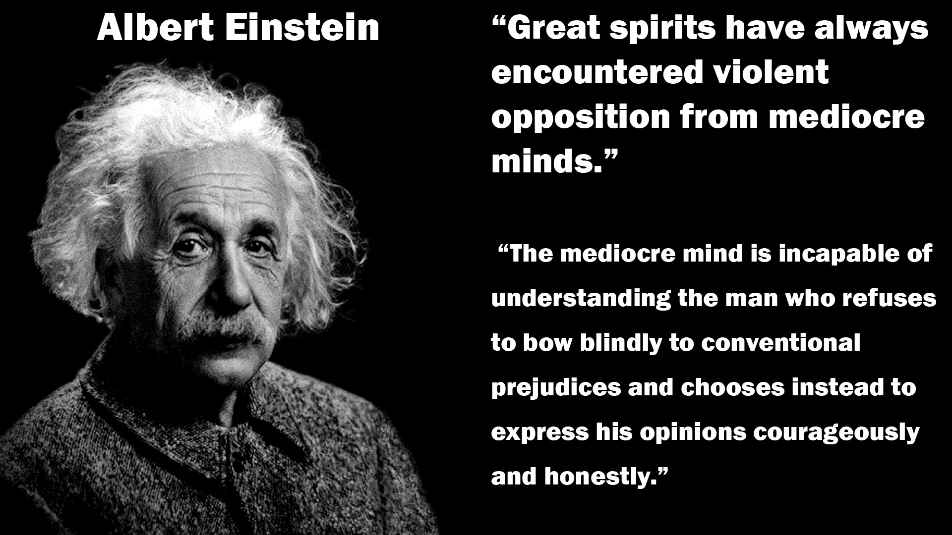 Einstein Quote “Great Spirits . . . “ – USA Liberty Project